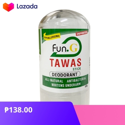 FUN.G Tawas Stick All -Natural Antibacterial Whitens Underarm 60ML