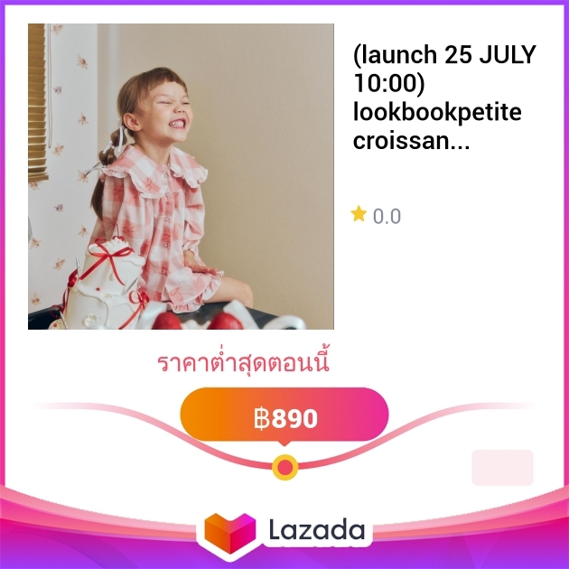 (launch 25 JULY 10:00) lookbookpetite croissant top pink ribbon เสื้อ ...
