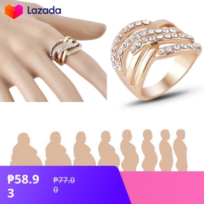 18k Gold Diamond Ring Weight Loss Slimming Magnetic Ring Health Care ...