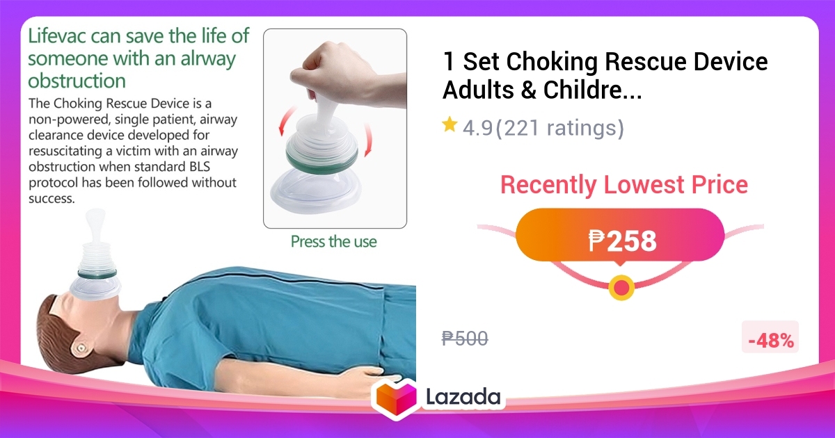 1 Set Choking Rescue Device Adults & Children Portable First Aid ...