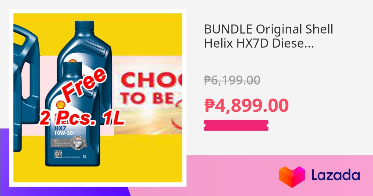 BUNDLE Original Shell Helix HX7D Diesel 10w-30 6L