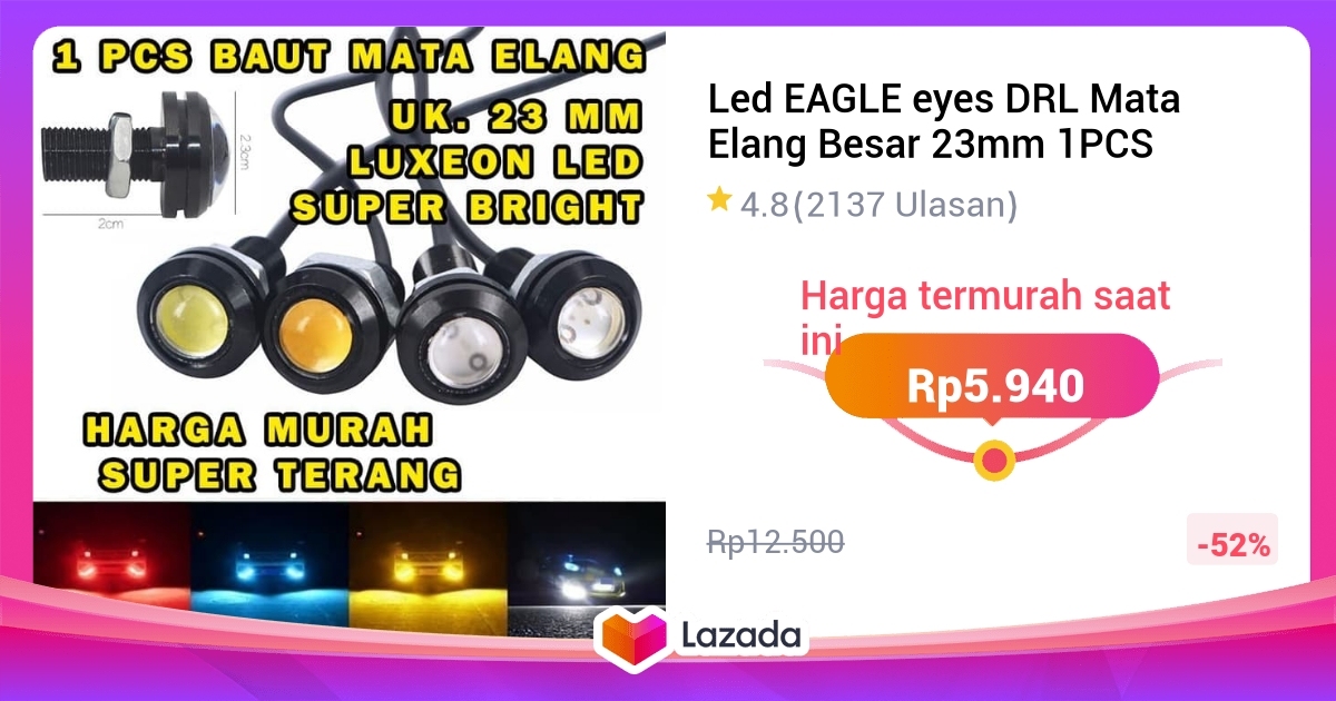 Led EAGLE eyes DRL Mata Elang Besar 23mm 1PCS