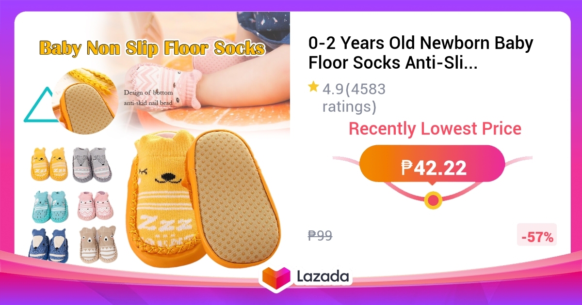 0-2 Years Old Newborn Baby Floor Socks Anti-Slip Cute Cartoon Anklet Socks Baby Step Shoes