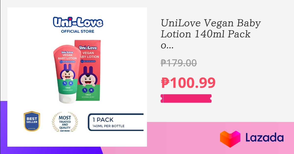 UniLove Vegan Baby Lotion 140ml Pack of 1
