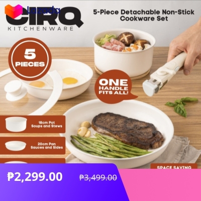 CIRQ 5 Piece Detachable Non-Stick Cookware Pan Set