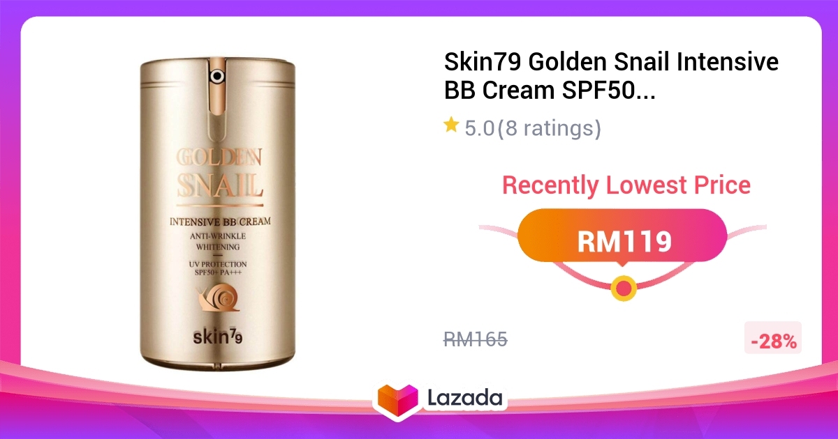 Skin79 Golden Snail Intensive BB Cream SPF50+ PA+++ 45g [SKN104]