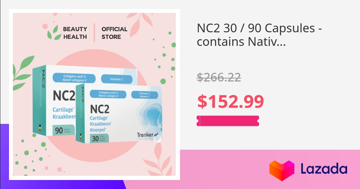 NC2 30 / 90 Capsules - contains Native type II undenatured collagen and ...