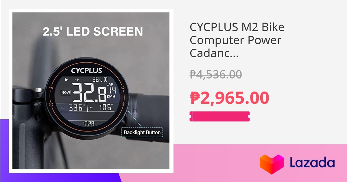 CYCPLUS M2 Bike Computer Power Cadance Heart Rate Display Speedometer ...