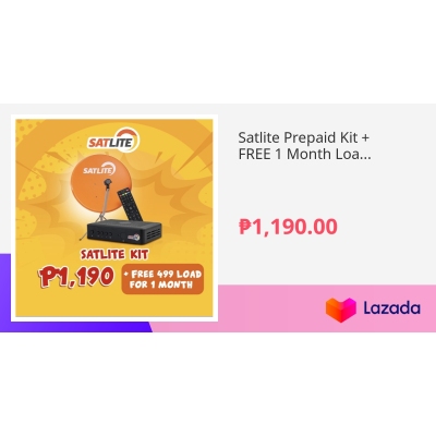 Satlite Prepaid Kit + FREE 1 Month Load 499 (Excluded minimum 1k ...