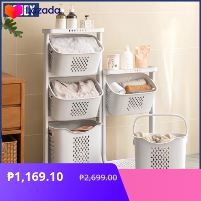 Goody Laundry basket With Wheels Bathroom Clothes Storage Household ...