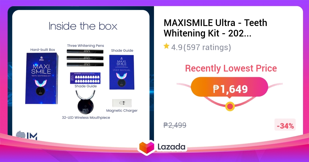 MAXISMILE Ultra - Teeth Whitening Kit - 2023 Model - Professional ...