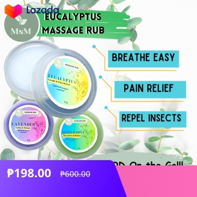MsM Cooling Cough and Cold Rub: Eucalyptus Aches & Pain Relief Massage ...
