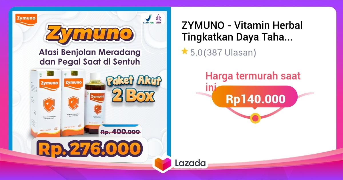 ZYMUNO - Vitamin Herbal Tingkatkan Daya Tahan Tubuh / Menambah Imun ...
