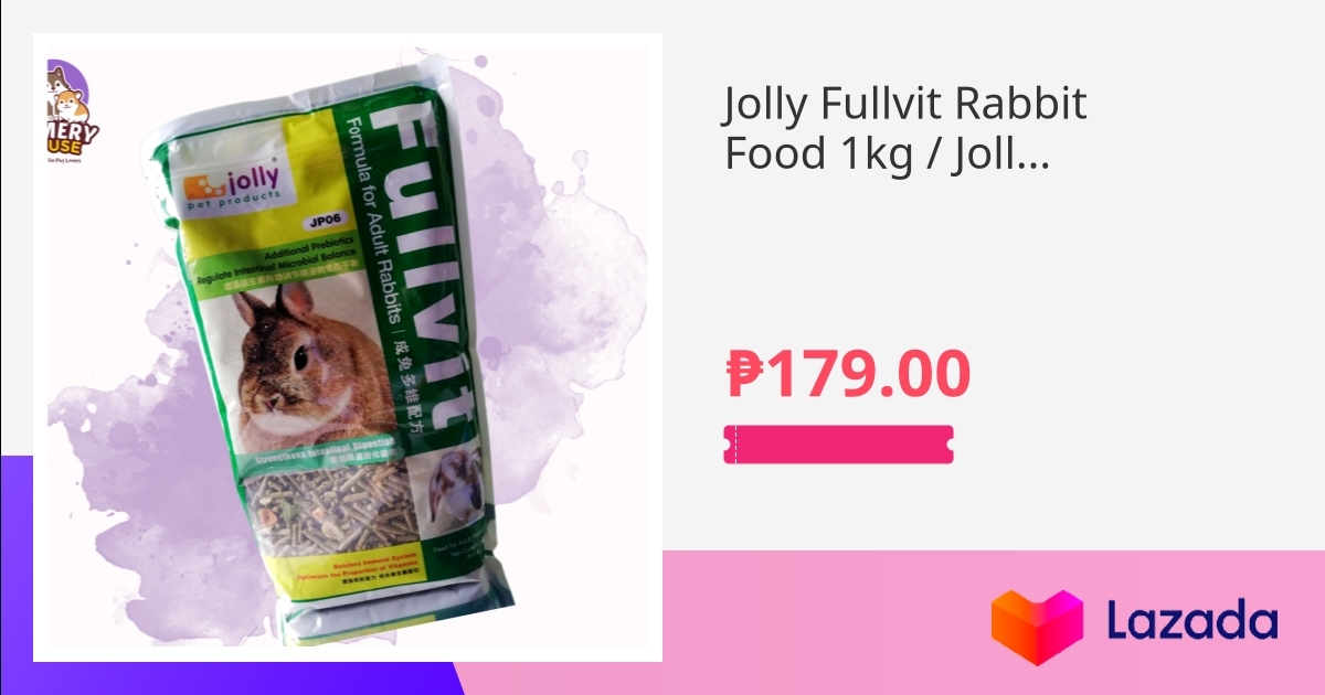 Jolly Fullvit Rabbit Food 1kg / Jolly Rabbit Food Pellet / 1 Kilo