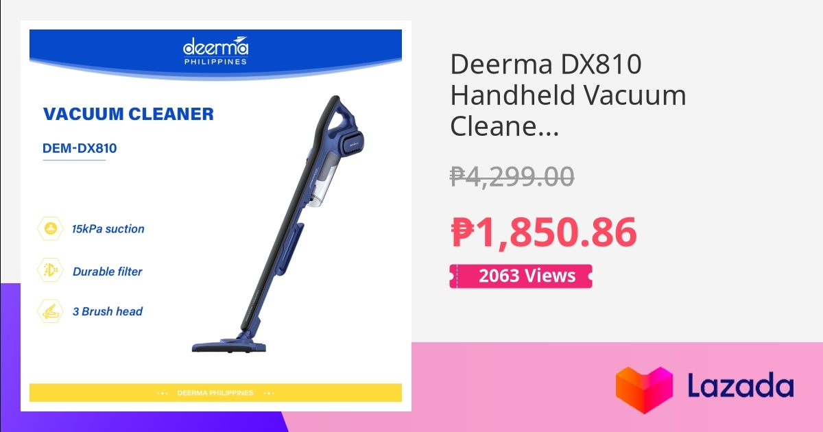 Deerma DX810 Handheld Vacuum Cleaner With 16000 Pa Strong Suction Power ...