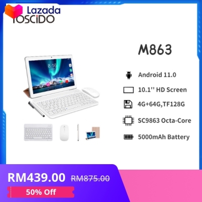 TOSCIDO M863 Brand New 10 Inch Tablet Android 11.0 Ultra-Fast 8 Core 4GB RAM 64GB ROM WiFi GPS ...