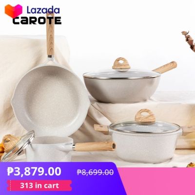 Carote Non Stick kitchen cookware set 4 pieces Kawali wok Die-Cast PFOA ...