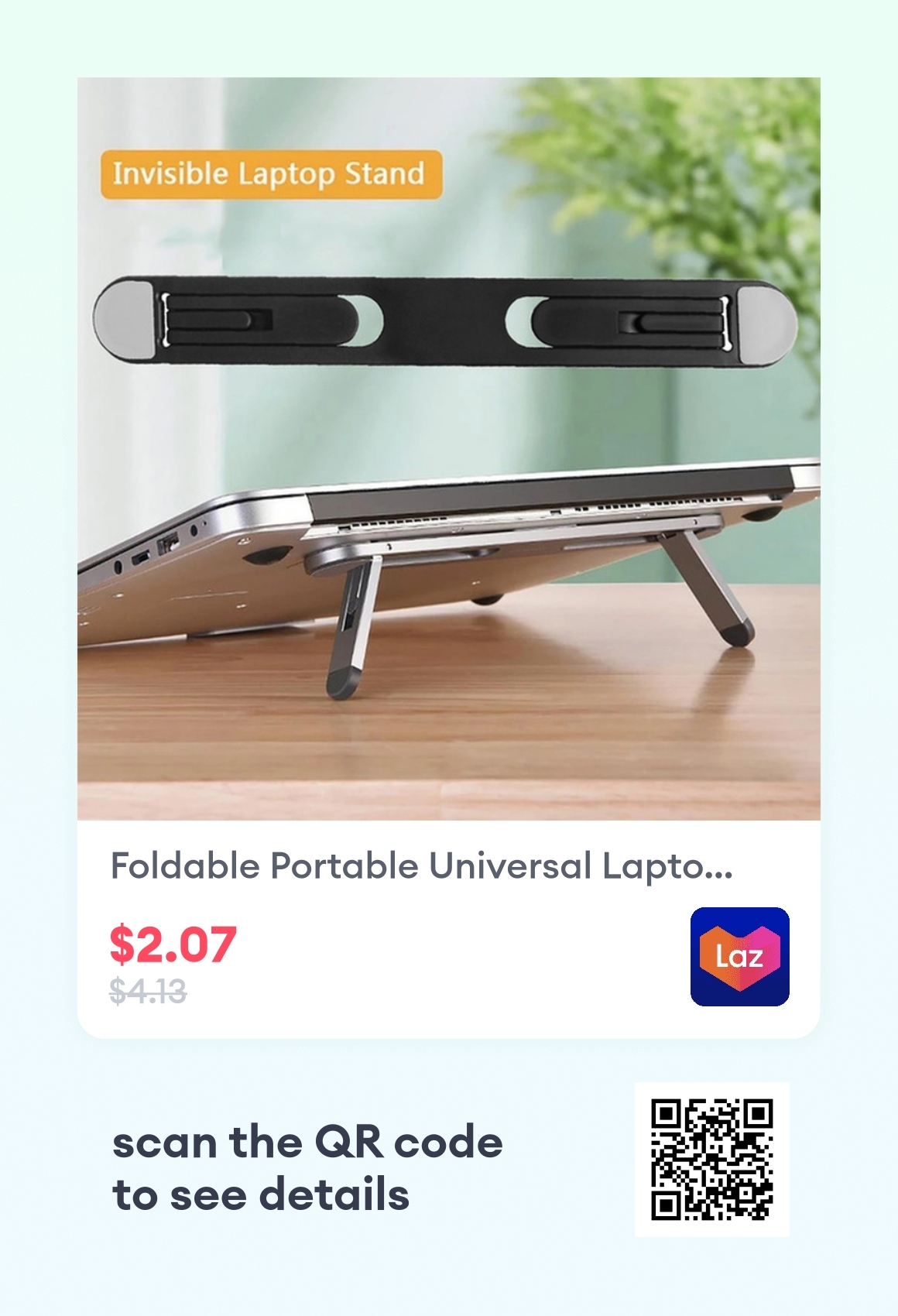 Foldable Portable Universal Laptop Riser Stand for Macbook Pro 13 15 ...