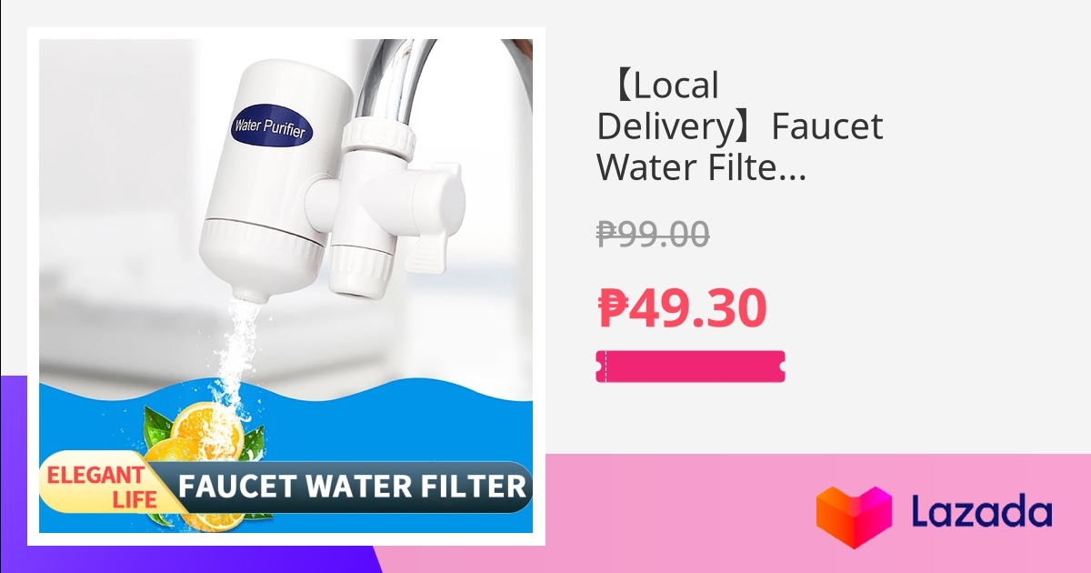 【Local Delivery】Faucet Water Filter with Activated Carbon Water Tap ...