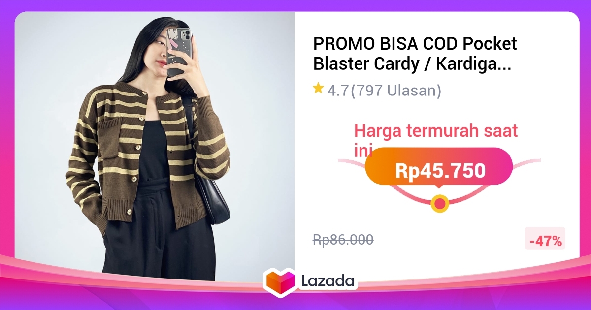 PROMO BISA COD Pocket Blaster Cardy / Kardigan Wanita / Cardie Rajut ...