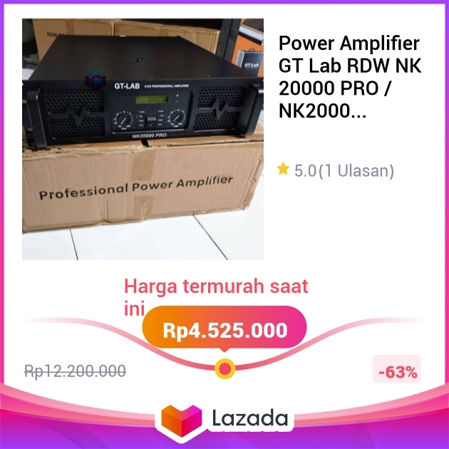 Power Amplifier GT Lab RDW NK 20000 PRO / NK20000 PRO - 2 channel