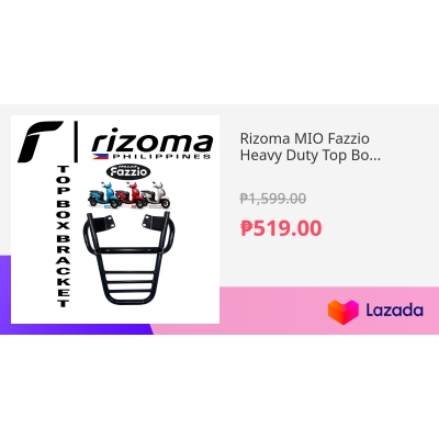 Rizoma MIO Fazzio Heavy Duty Top Box Bracket Powder Coated Made in the ...