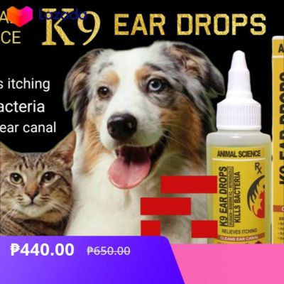 Animal Science K9 EAR DROPS for Dogs and Cats (60ml)