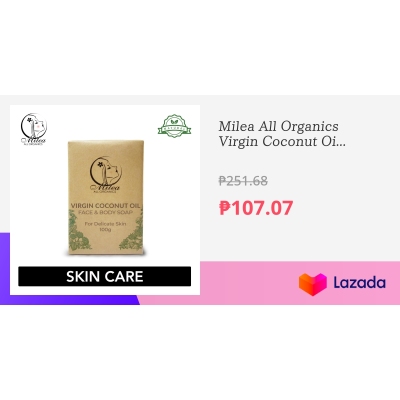 Milea All Organics Virgin Coconut Oil with Coco Cream Soap 100g