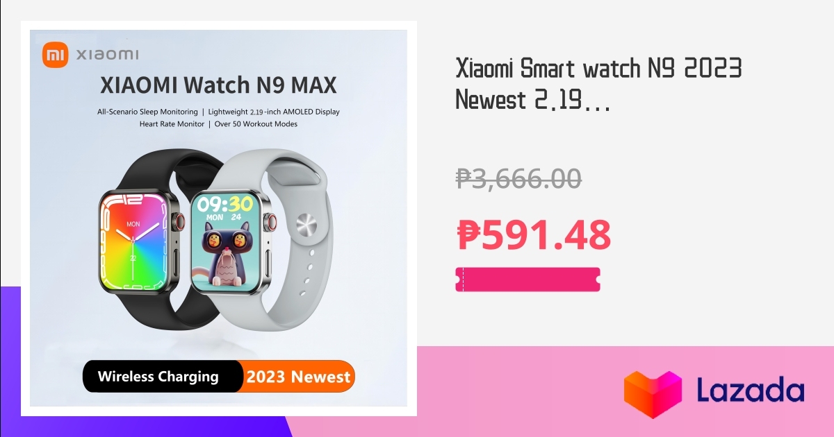 Xiaomi Smart watch N9 2023 Newest 2.19" AMOLED Touch Screen Bluetooth ...