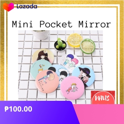 Mini Pocket Mirror: Round Mirror | Random Design | Vanity Mirror | Make ...
