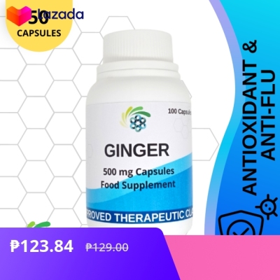 Organic Ginger Capsules - Contains Gingerol, Pain Reliever, Joint ...
