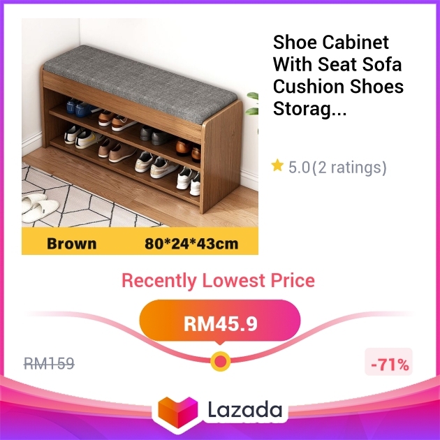 Shoe Cabinet With Seat Sofa Cushion Shoes Storage Rack Bench With Soft ...