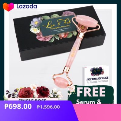 NEW Authentic Rose Quartz Facial Single Roller by Lux&Fab - FREE GLOW ...