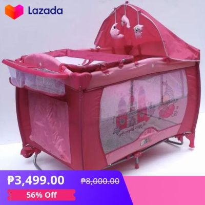 Baby Angel Portable Crib / Playpen PNC8223 (Pink)