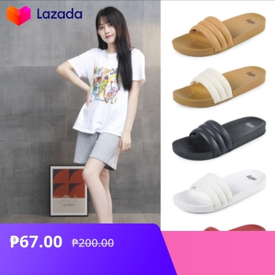 2022 new style Ins New Slippers For Women One Strap Simple Flat Slip-on ...