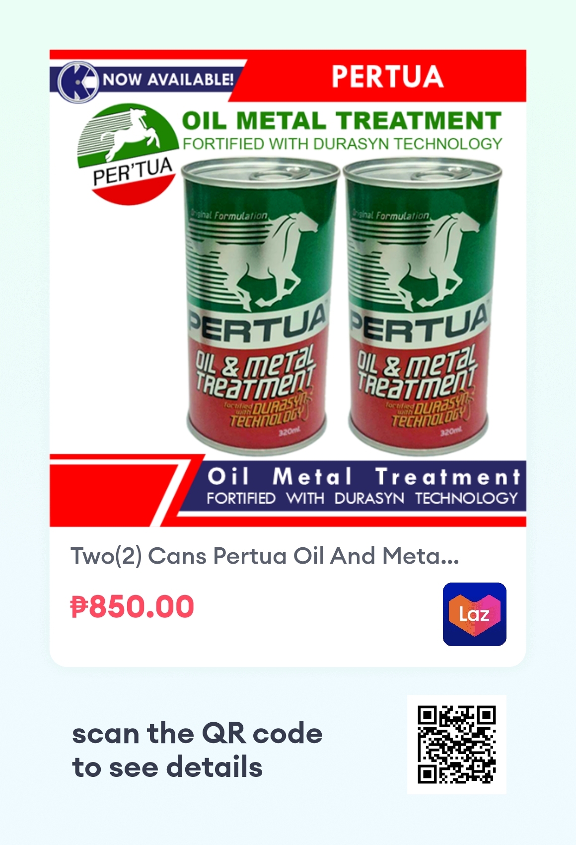 Two(2) Cans Pertua Oil And Metal Treatment 320ml