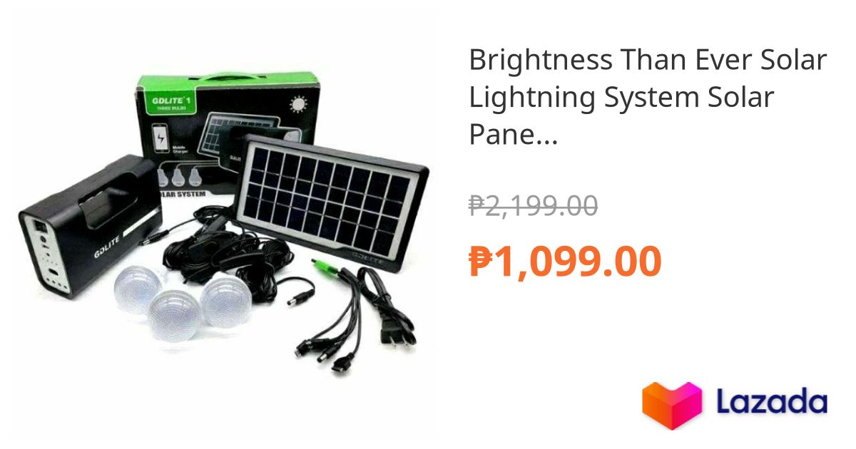 Brightness Than Ever Solar Lightning System Solar Panel DC 9V Input