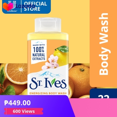 St. Ives Energizing Body Wash Citrus & Cherry Blossom 100% Natural ...