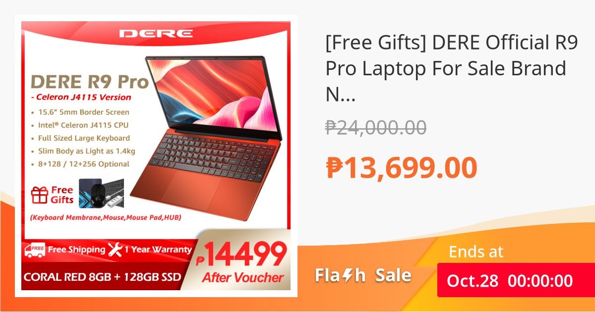[Free Gifts] DERE Official R9 Pro Laptop For Sale Brand New 15.6 inch ...