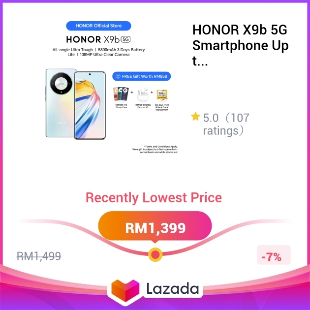 HONOR X9b 5G Smartphone Up to 20(12+8GB)+256GB|All-angle Ultra Tough |5800mAh 3 Days Battery ...