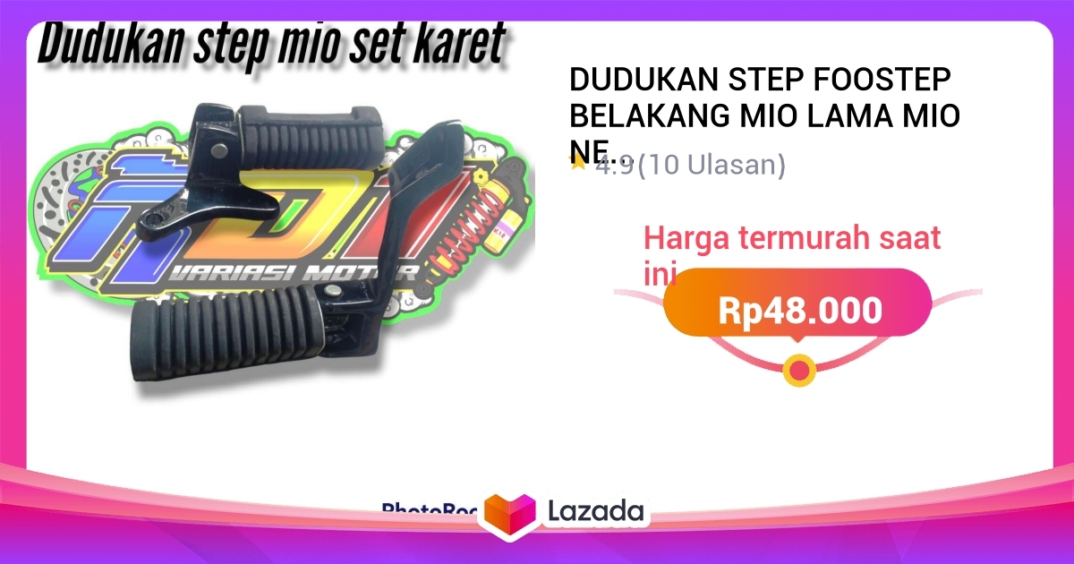 DUDUKAN STEP FOOSTEP BELAKANG MIO LAMA MIO NEW MIO SMILE