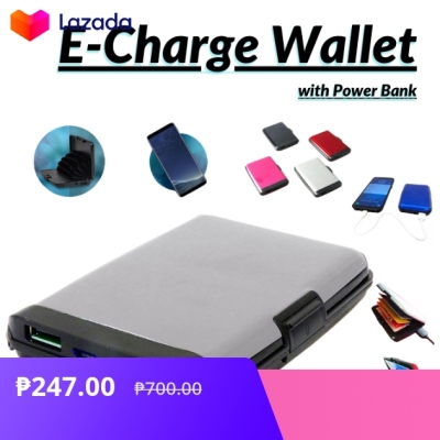 ORIGINAL | E-Charge wallet with power bank 2500mAh portable chargers ...