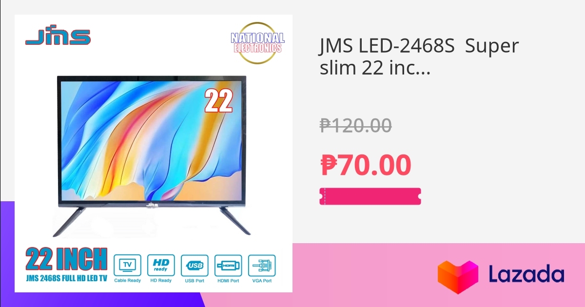 JMS LED-2468S Super slim 22 inch Screen LED TV TV Bracket TV BOX GAME BOX