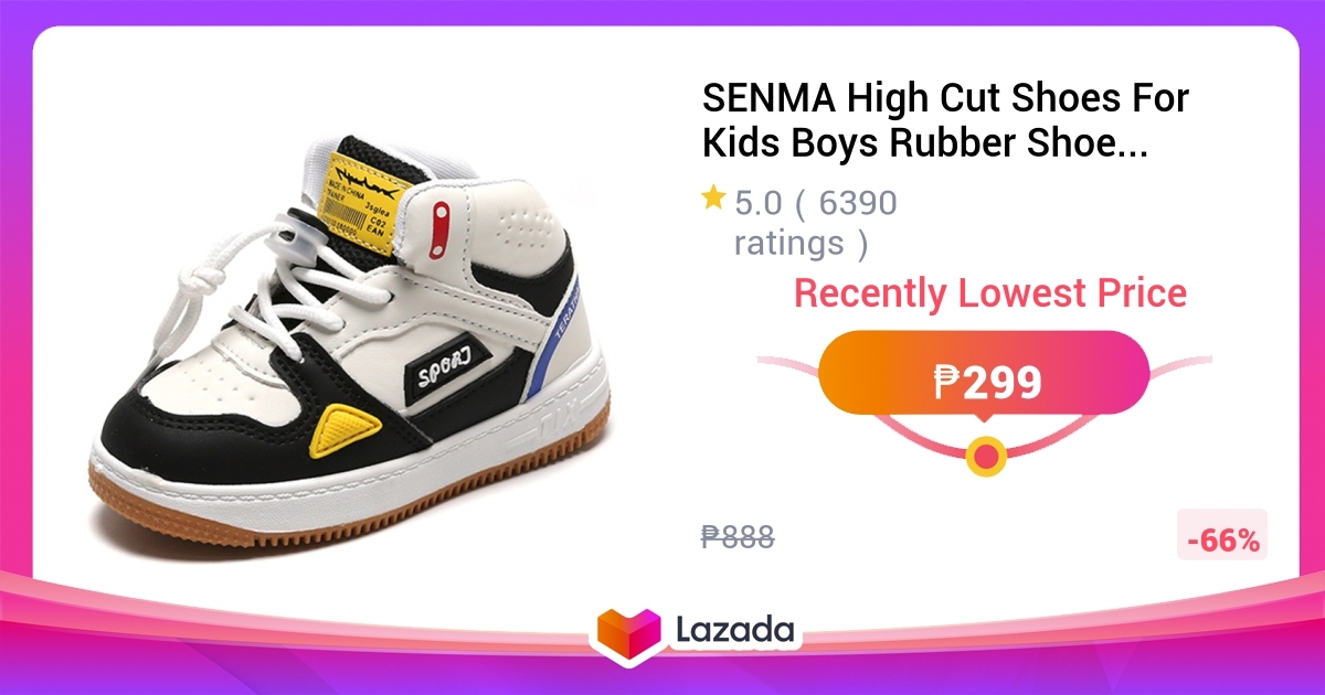 SENMA High Cut Shoes For Kids Boys Rubber Shoes Soft Baby Sneakers ...
