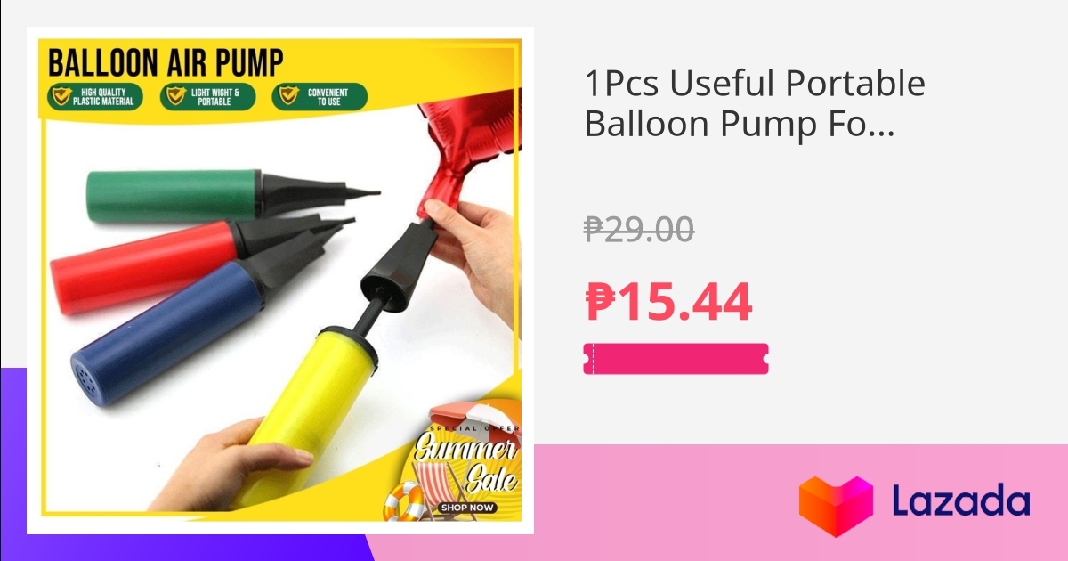 1Pcs Useful Portable Balloon Pump For Baloons Inflatable Toys And Foil ...