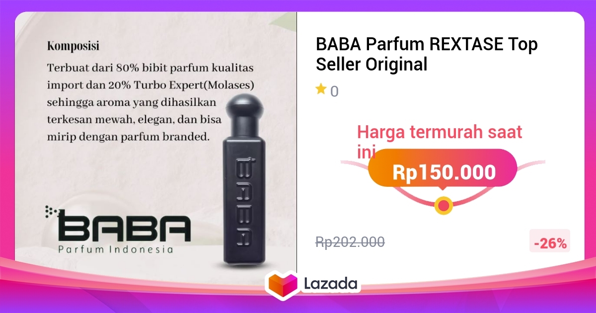 BABA Parfum REXTASE Top Seller Original