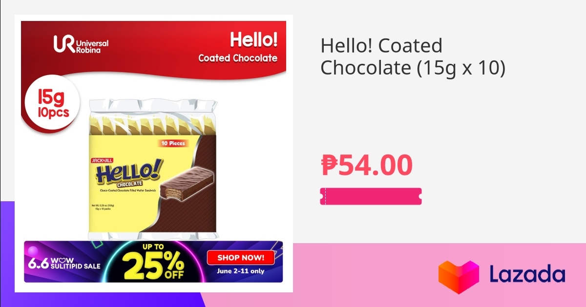 Hello! Coated Chocolate (15g x 10)
