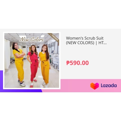 Women's Scrub Suit (NEW COLORS) | HTP Basics Women's Uni-fit Scrub Suit ...