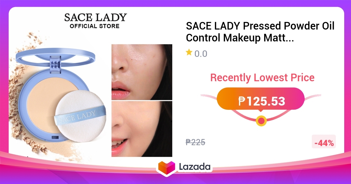 SACE LADY Pressed Powder Oil Control Makeup Matte Setting Powder Silky ...