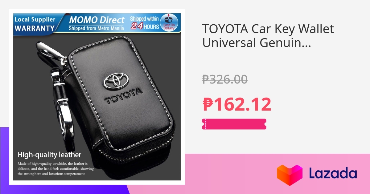 TOYOTA Car Key Wallet Universal Genuine Leather Key Wallets Double ...